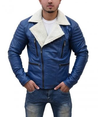 Mens Designer Asymmetrical Shearling Jacket | UniversalJacket