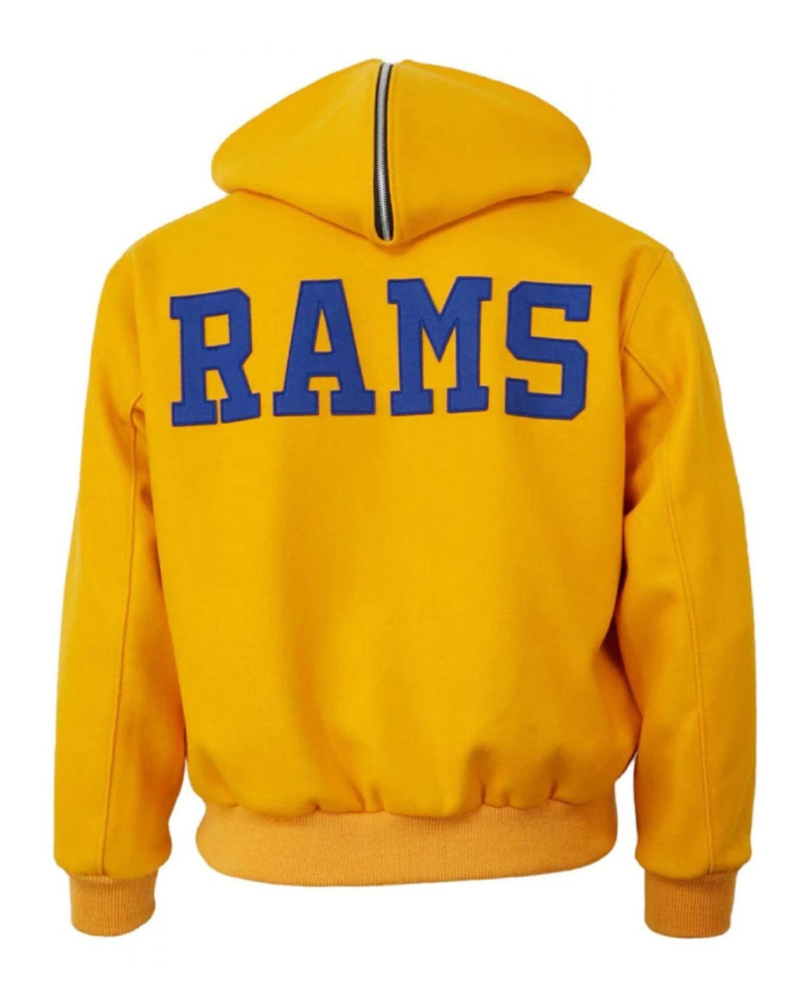 1950 Los Angeles Rams Yellow Wool Hooded Jacket