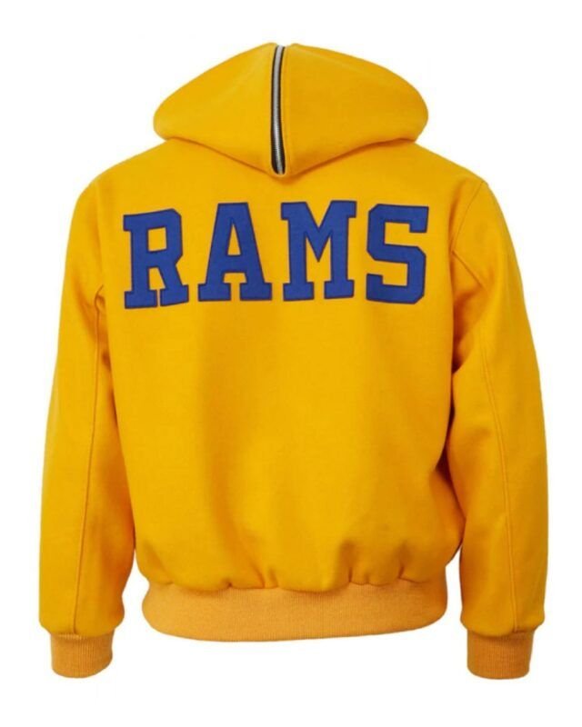 1950 Los Angeles Rams Yellow Wool Hooded Jacket