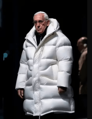 Pope Francis White Puffer Jacket | Universal Jacket