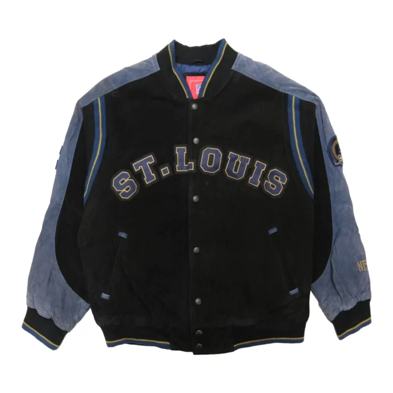 Vintage St. Louis Rams Suede Leather Varsity Jacket