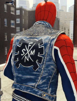 Spider Punk Denim Vest | Universal Jacket