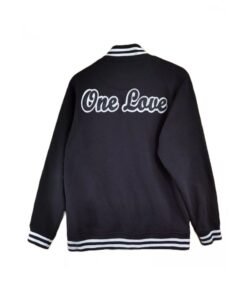 Bob Marley One Love Black Varsity Jacket | Universal Jacket