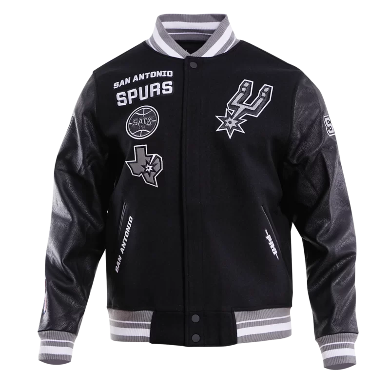 San Antonio Spurs Retro Classic Rib Wool Varsity Jacket