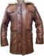 Dark Knight Rises Batman Tom Hardy Bane Shearling Coat