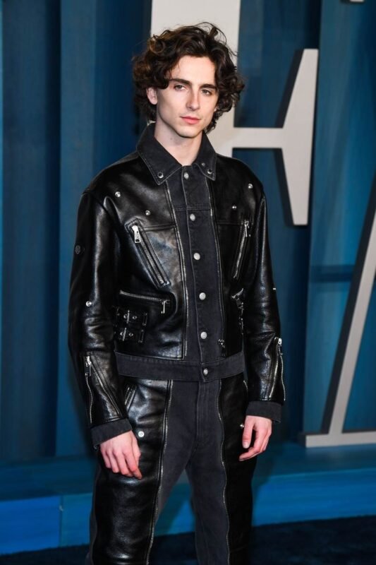Timothée Chalamet Vanity Fair Oscar Party Black Jacket