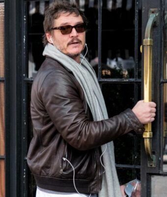 Pedro Pascal Brown Leather Jacket