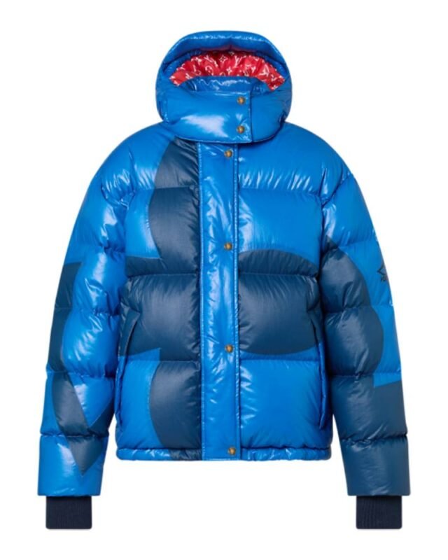 Abstract Monogram Flower Puffer Jacket