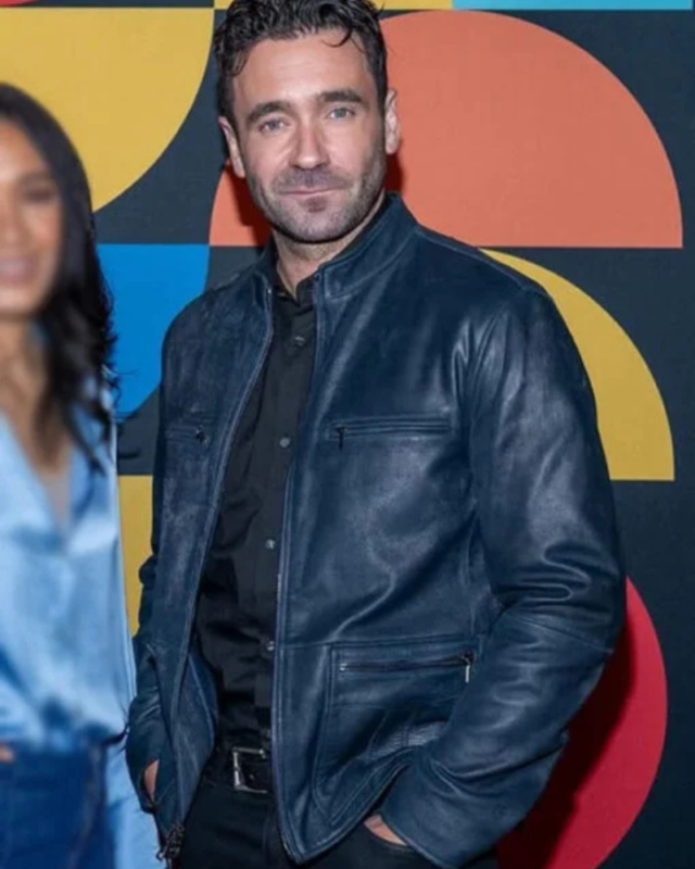 Allan Hawco Saint pierre S01 Leather Jacket